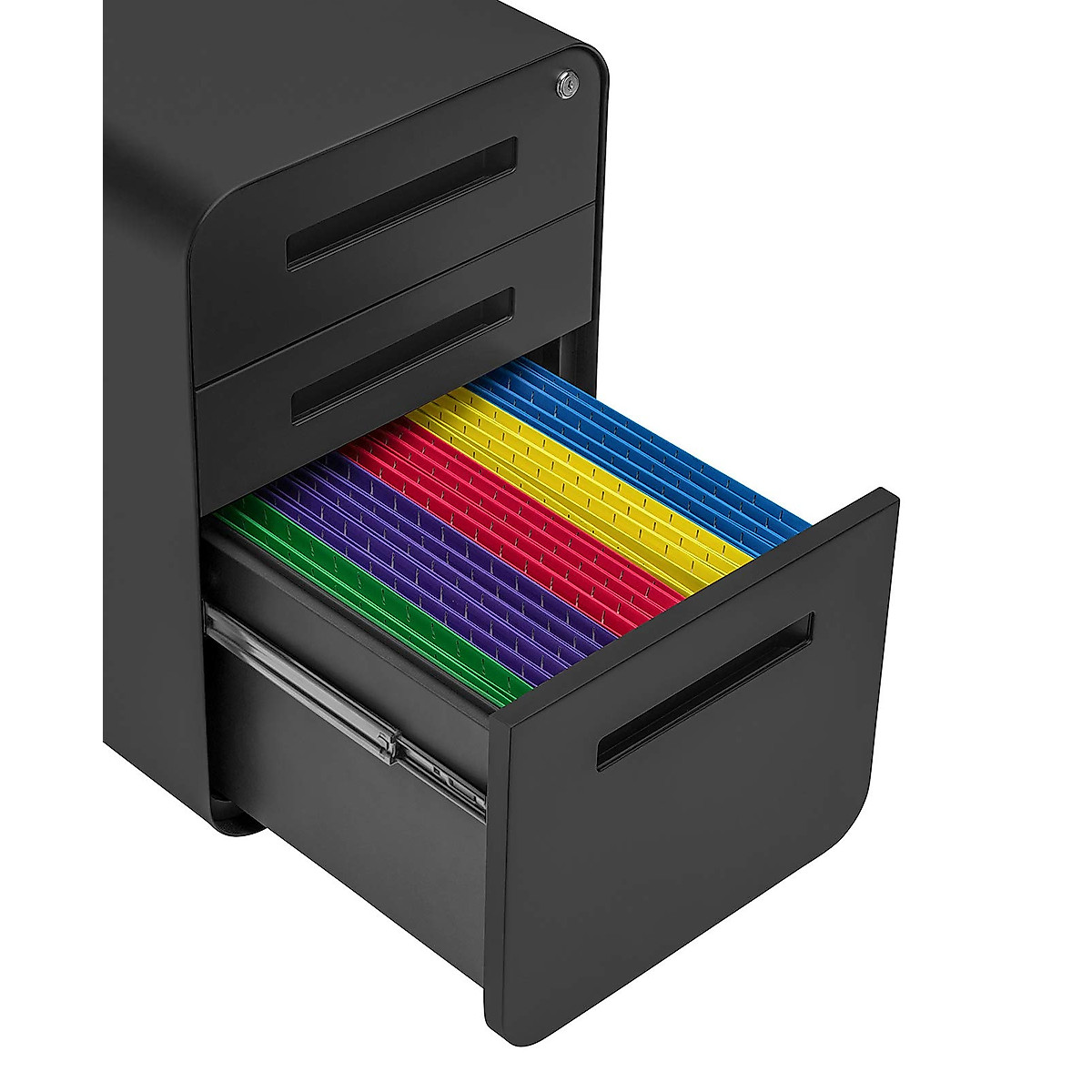 Laura Davidson Furniture Stockpile 3-Drawer File Cabinet, Commercial-Grade (Black)