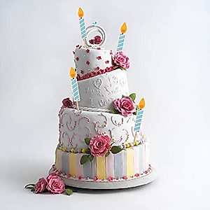 Gadpiparty Vintage Decor Candle Shape Wooden Paper Dessert Picks Wedding Birthday Holiday Cake Decorations Baby Decor