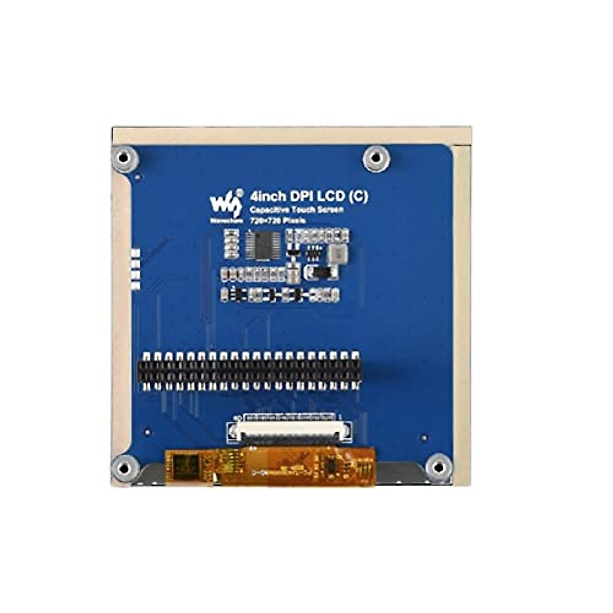 Iunius 4inch Square Capacitive Touch Screen LCD (C),for Raspberry Pi, 720×720, DPI, IPS, Toughened Glass Cover, Display DPI666 262K Colors,Low Power