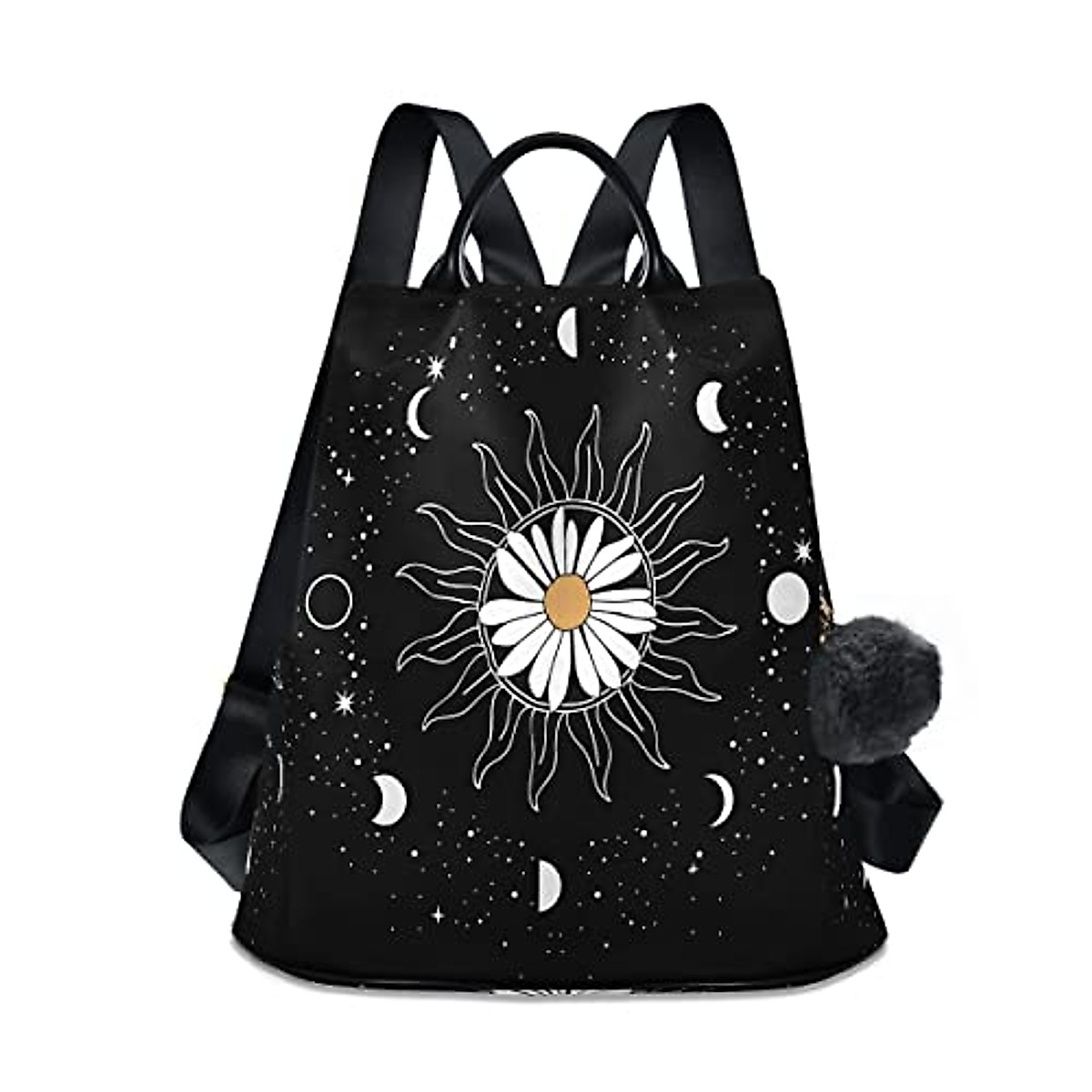 ALAZA Daisy Flower Sun Moon Women Backpack Anti Theft Back Pack Shoulder Fashion Bag Purse