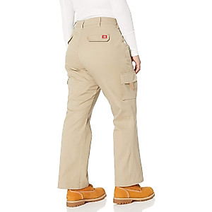 Dickies womens Plus Size Relaxed Cargo pants, Rinsed Desert Sand, 22 US