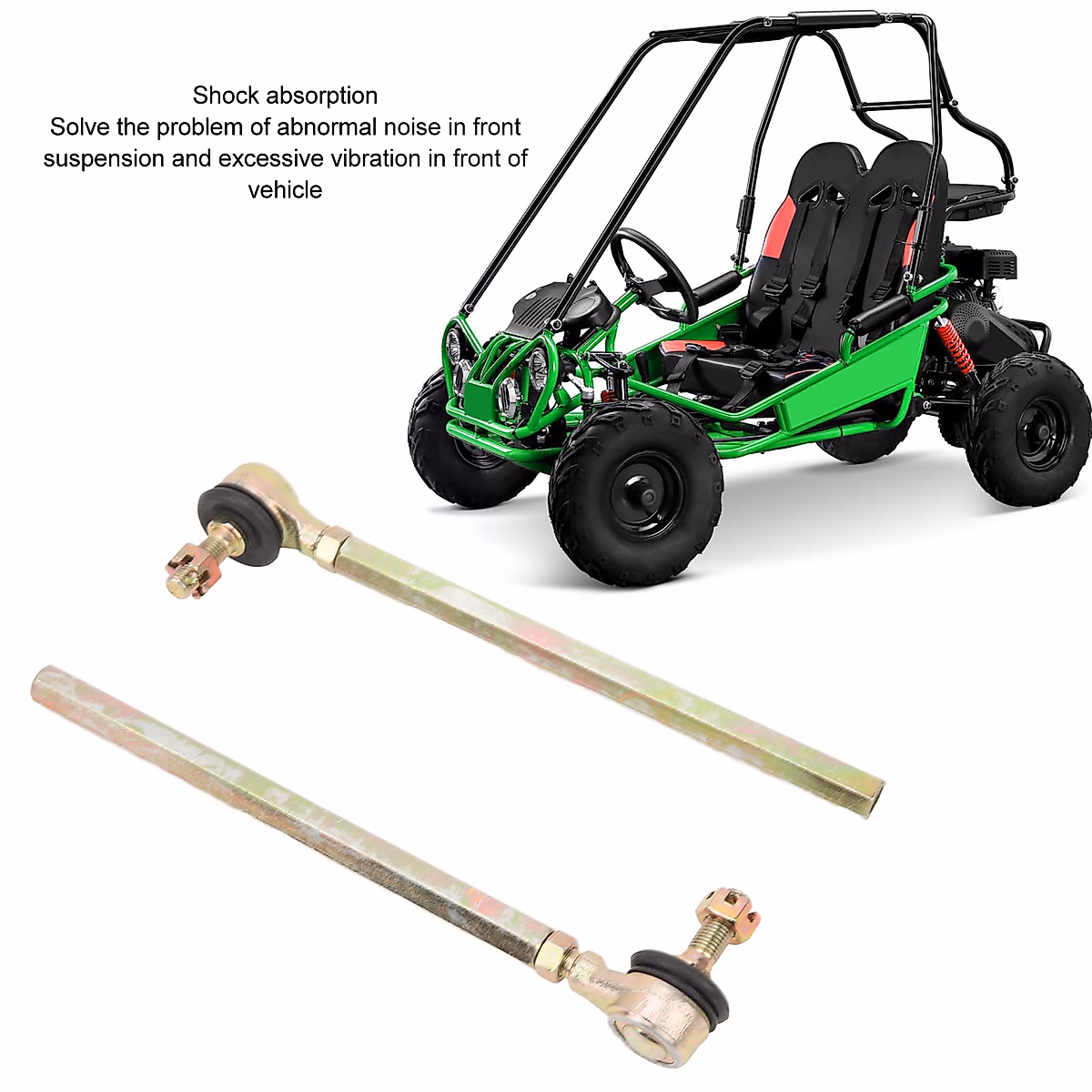 Tie Rod Joint, Reduced Noise M10 10mm High Hardness Tie Rod Head Joint for Mini Quad ATV