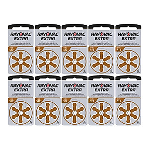 Rayovac Extra Advanced, size 312 Hearing Aid Battery (pack 60 pcs)