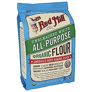 Bob's Red Mill Organic Unbleached White Flour, 5 Pounds