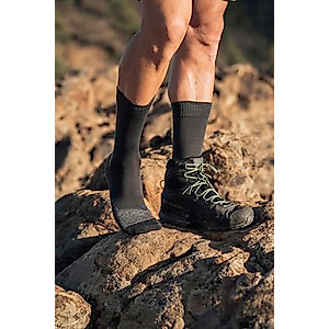 FALKE Men's TK2 Explore Cool Hiking Socks, Mid Calf, Medium Padding, Athletic, Breathable Quick Dry, Cooling, Lyocell, Blue (Marine 6120), 9-10, 1 Pair