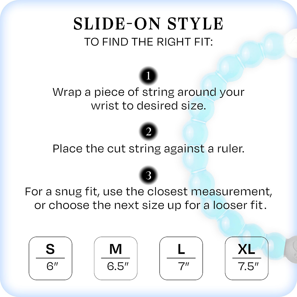 Lokai Silicone Beaded Bracelet for Clean Water Cause Charity - Medium, 6.5 Inch Circumference - Jewelry Fashion Bracelet Slides-On for Comfortable Fit for Men, Women & Kids