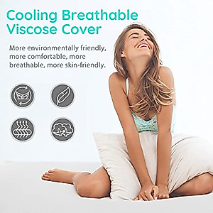 Memory Foam Mattress Topper King 4 inch-Gel Cooling Foam Mattress Topper with Washable Ventilated Fiber Cover and Air Flow Swirl Design-CertiPUR-US Certified-New Version