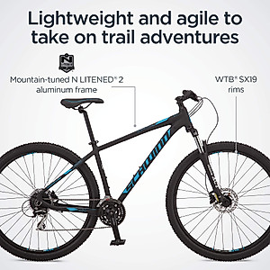 Schwinn Moab 3 Adult Mountain Bike, Mens Medium Aluminum Frame, 24 Speeds, 29-Inch Wheels, Hydraulic Disc Brakes, Black