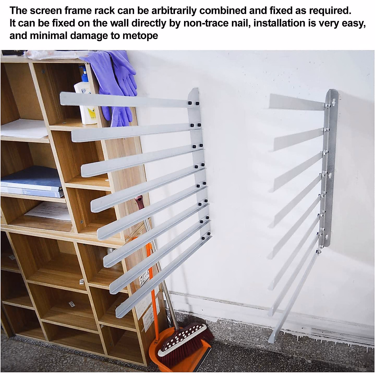 INTBUYING Screen Printing Frame Rack Shelf Storage Holder Screen Printing Squeegee Rack Screen Drying (8 Layer)