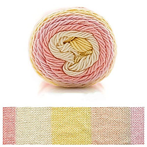 100g Rainbow Cotton Knitting Yarn 5 Strand Hand-Woven Crochet Thread for Blanket Yarn