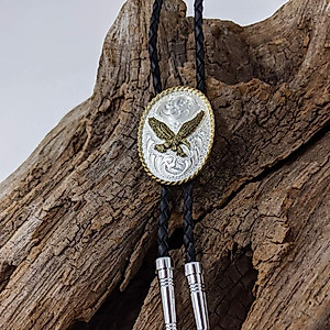 Montana Silversmiths Western Lifestyle Bolo Tie (Soaring Eagle - Two-Tone)