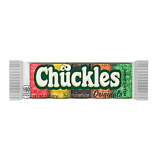 Wonka Chuckles Original, Jelly Sugar-Coated Candies, Fruit Flavored Candy, 2 Ounce Bars (Pack of 24)