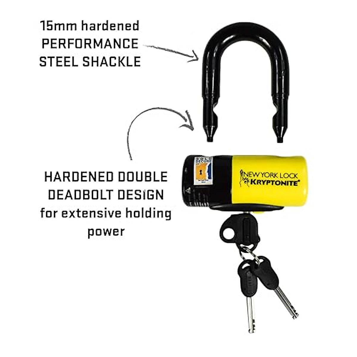 Kryptonite New York Fahgettaboudit Chain 1415 & New York Disc Lock (Weight 15.25 lbs)