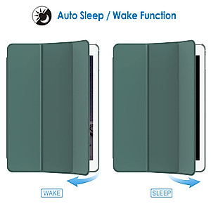 JETech Case for iPad Air 2 (2nd Generation), Smart Cover Auto Wake/Sleep (Misty Blue)