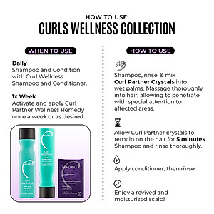 Malibu C Curl Partner Wellness Remedy (1 Packet) - Removes Mineral Build up for Healthier + Bouncier Curly Hair - Contains Gentle Antioxidants for Curly Hair Care