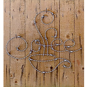 Barbed Wire Roll - Razor Barbed Wire Fence for Outdoor, Repellent and Crafts, 25 feet 18 Gauge 4 Point Barb Wire