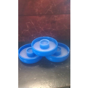 (Bag of 3) No spill reusable crown top water bottle push caps 55 mm