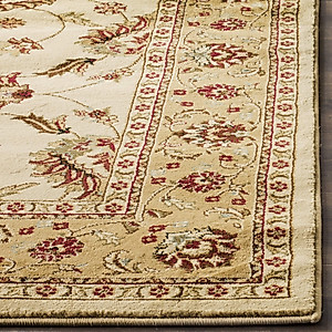 SAFAVIEH Lyndhurst Collection Area Rug - 6'7" x 9'6", Black & Ivory, Traditional Oriental Design, Non-Shedding & Easy Care, Ideal for High Traffic Areas in Living Room, Bedroom (LNH553-9012)