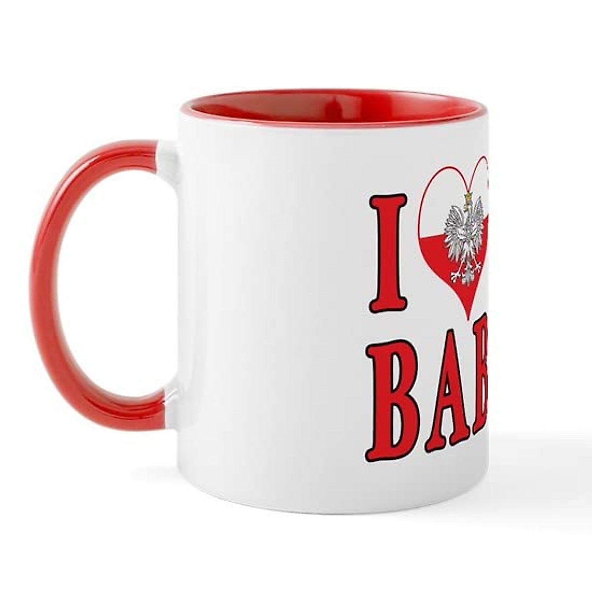 CafePress I Heart My Babcia Mug Ceramic Coffee Mug, Tea Cup 11 oz