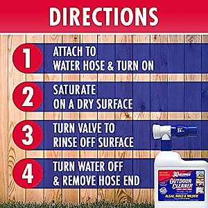 30 SECONDS Outdoor Cleaner Hose End Sprayer | 2 Pack | House Vinyl Siding Deck Fence Patio & More