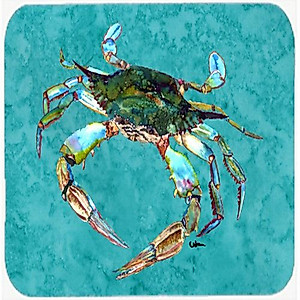 Caroline's Treasures 8657LCB Crab Glass Cutting Board Large Decorative Tempered Glass Kitchen Cutting and Serving Board Large Size Chopping Board
