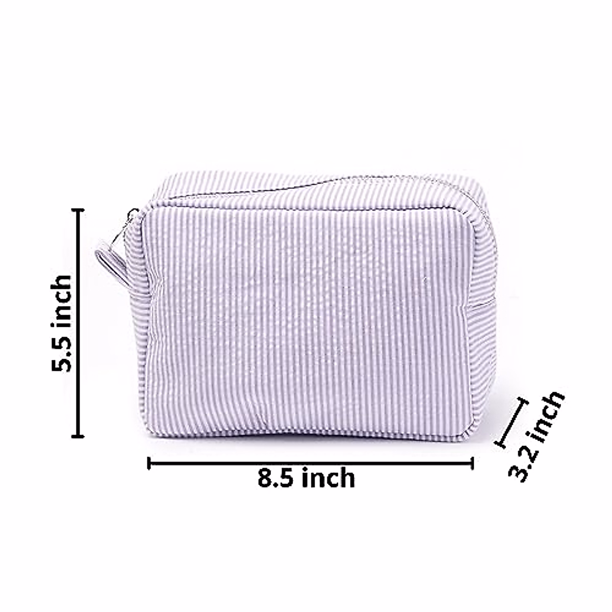 MT WORLD Personalized Dance Bags, Seersucker Travel Bag & Cosmetic Bag, Cosmetic Bag and Overnight Bag Set, Cosmetic Bag with Weekender Bag