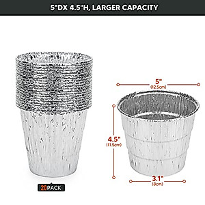 Stanbroil Drip Bucket Replacement for Traeger Grill, Sturdy Steel Grease Bucket Including 20-Pack Disposable Liners, Fit for Traeger, Pit Boss, Camp Chef, Louisiana