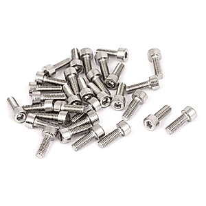 50 Pcs M3-0.5x12mm Stainless Steel Hex Socket Head Cap Screws Bolts Inner Hex Socket Bolt DIN 912