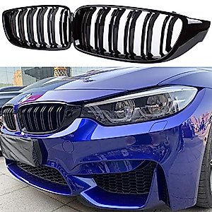 Front Grill/Grilles Kidney Grill Replacement for BMW 4 Series F32 F33 F36 F80 F82(ABS, Gloss Black)