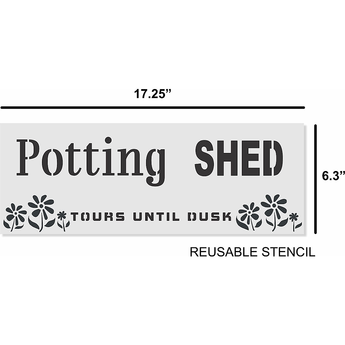 Garden Potting Shed Stencil for Painting Wood Signs, Reusable, Sturdy, Psalms Bible Verse