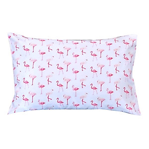 Ella & Max Toddler Pillowcase. Pink Flamingo. Soft & Cuddly. Fits 13x18 & 14x19 Toddler Pillows. Easy to wash & no Ironing. Handmade in USA. Made of Luxury Microfiber Fabric.