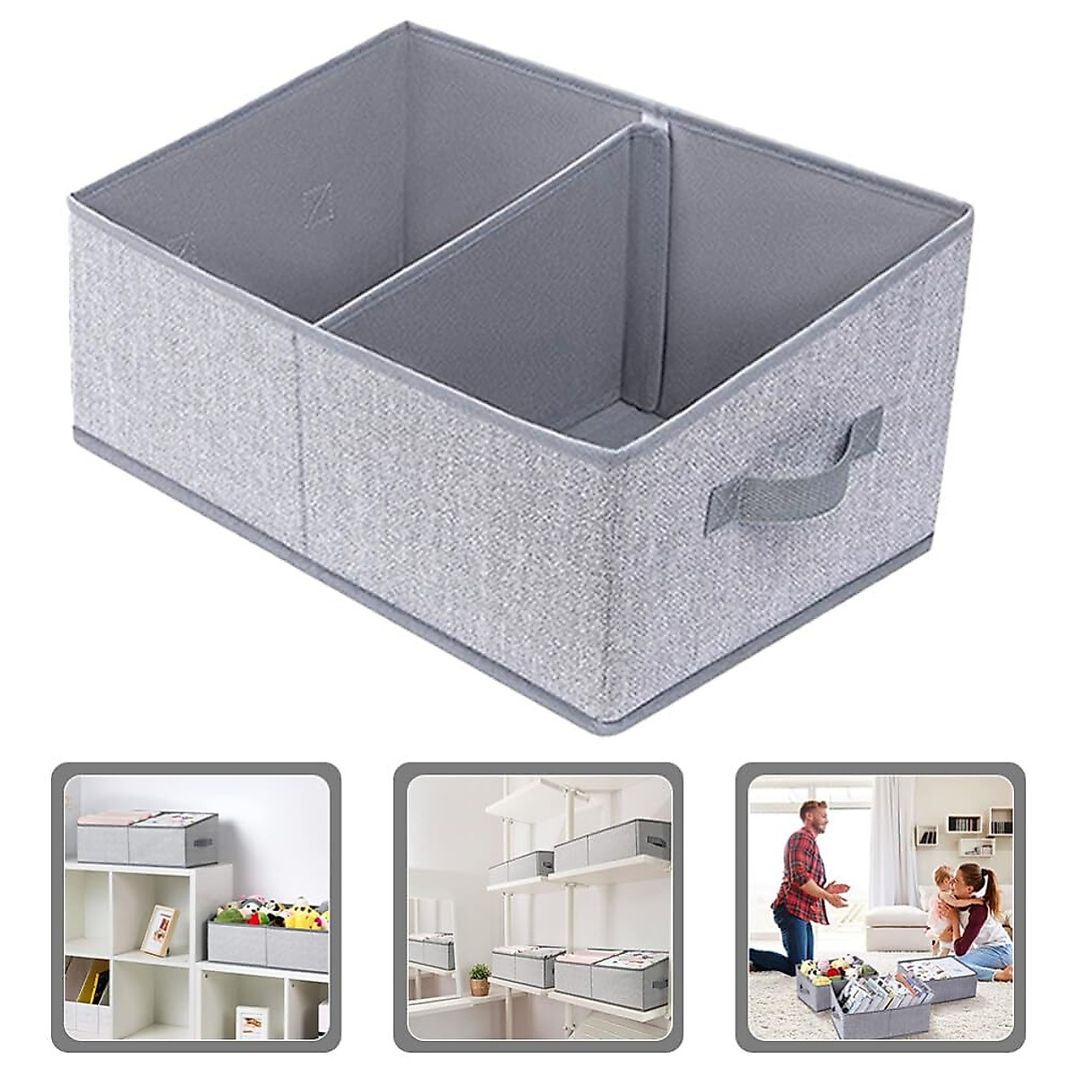 Foldable Storage Bins Handles Closet Baskets Organizing Clothes Foldable Clothing Basket Containers Shelves