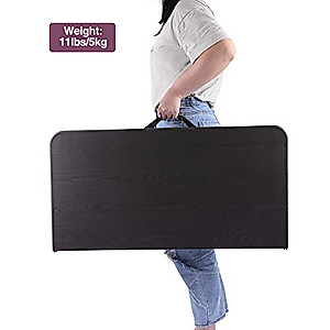 Lineslife Square Folding Card Table Portable with Collapsible Legs, 34'' Fold in Half Small Card Table for Outdoor Indoor, Lightweight Compact for Camping Dining Party, Brown