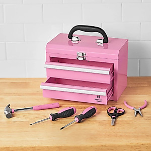 Member's Mark 11" Toolbox with 5 Piece Tool Set - Pink