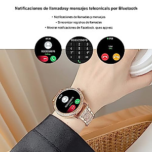 soinfo Smart Watch for Women with Answer/Make Call, Bluetooth Smartwatch for Android iOS Phones Blood Pressure Watch Sport Fitness Watch Waterproof Activity Tracker with Heart Rate Sleep Monito
