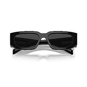 Prada PR 13ZS 1AB5S0 Black Plastic Cat-Eye Sunglasses Grey Lens