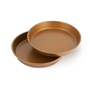 Eternal Living Copper Nonstick Bakeware Set (Cake Pans, Cupcake Tray, & Cookie Sheets, 6 Piece)