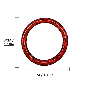 Agulier Engine Start Stop Button Ring Cover Carbon Fiber Keyless One Click Push Start Button Trim Panel Sticker Interior Accessories Decoration for Toyota Supra GR A90 A91 MK5 2019-2022(Red)