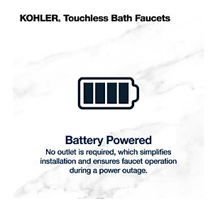 Kohler Mistos Battery Powered Touchless Single Hole Bathroom Faucet in Matte Black