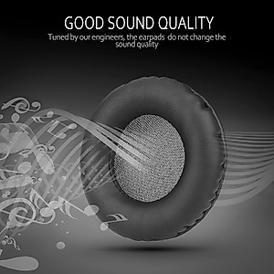 Krone Kalpasmos 75mm Earpads for AKG K518LE/Audio Technica ATH S200BT/Sony MDR-NC6/JVC On-Ear Headphones (full list inside) Black protein leather Gray dustproof earmuffs