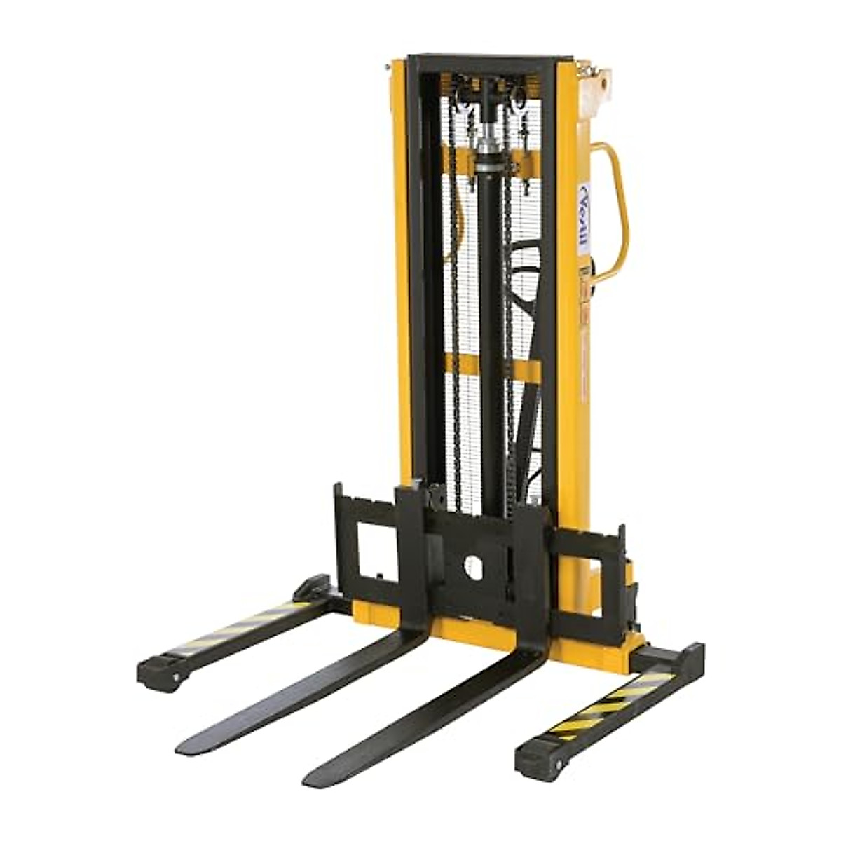Vestil VHPS-2200-AA Man Stacker Adj Forks/Legs 2.2K, Yellow