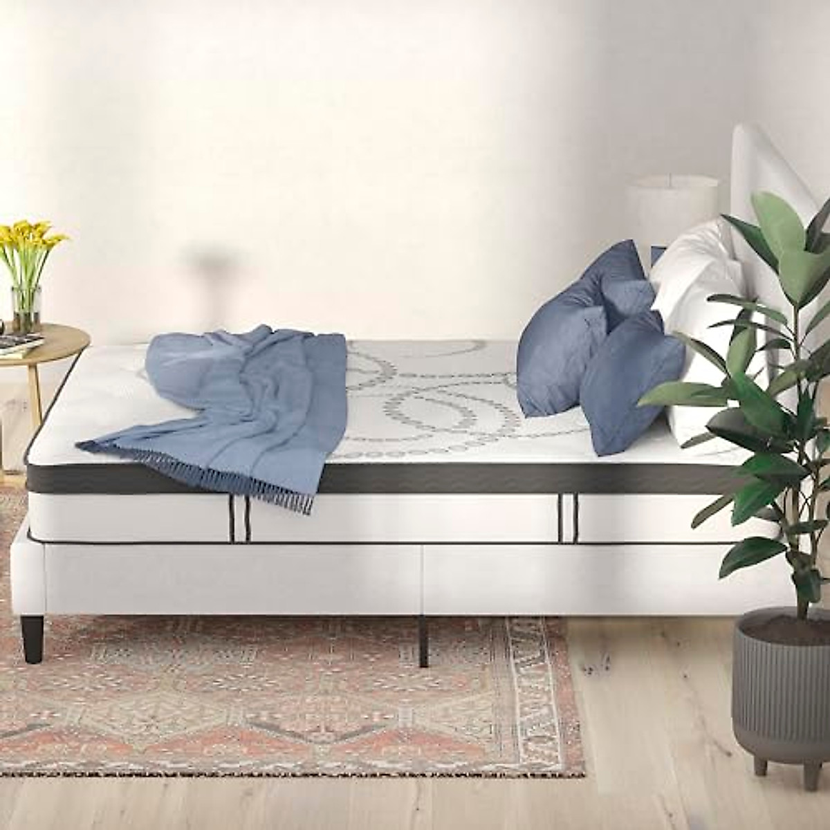 Flash Furniture Capri Comfortable Sleep 10" Hybrid Pocket Spring and Foam Mattress in a Box, Foam Pocket Spring Hybrid Mattress, Queen