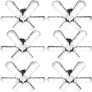 DAJOUJS LED Garage Lights 6 Pack Garage Light 250W Super Bright Deformable LED Garage Ceiling Light with 6 Adjustable Panels Led Lights for Garage Attic Barn Basement