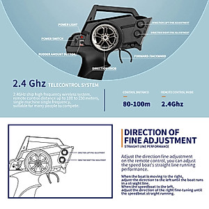 QIYHBVR Ready to Run, Remote Control Speed Boat F1 Electric RC Boat Top Speed 45KM/H Brushless Motor Excellent for Hobbies Player Adult Boys Age 14+