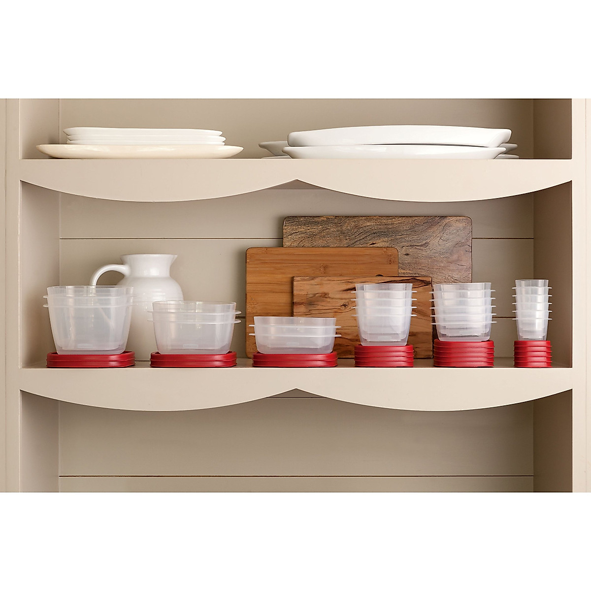 Rubbermaid Easy Find Lids Food Storage Containers, Racer Red, 40-Piece Set