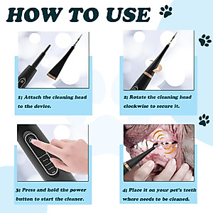 FZChenrry Plaque Remover for Teeth,Pet Ultrasonic Cleaner,Teeth Cleaning Kit for Tartar and Stains,5 Modes with Dental Tools Scaler Scraper