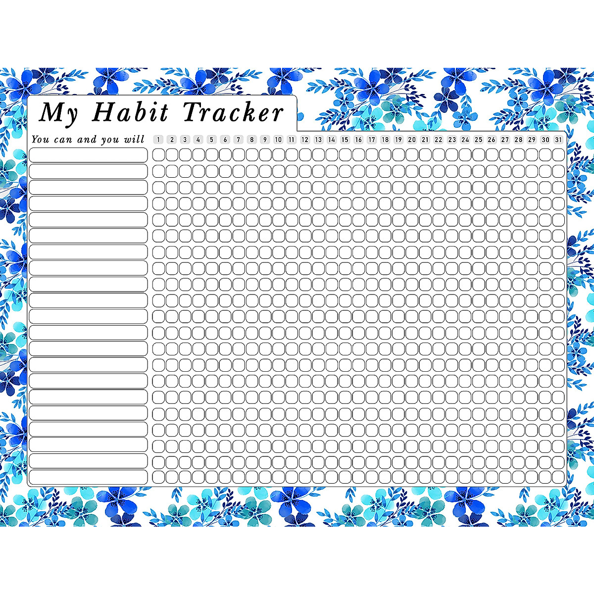2024 Monthly Desktop/Wall Calendar/Planner - Habit Tracker - Daily, Weekly & Monthly Goal Motivational Habit Tracking Journal Inspirational - (Edition #022)