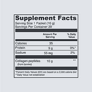 Vital Proteins Collagen Peptides Powder Supplement (Type I, III) Travel Packs, Hydrolyzed Collagen for Skin Hair Nail Joint - Dairy & Gluten Free - 10g per Serving - Unflavored (20ct per Box)