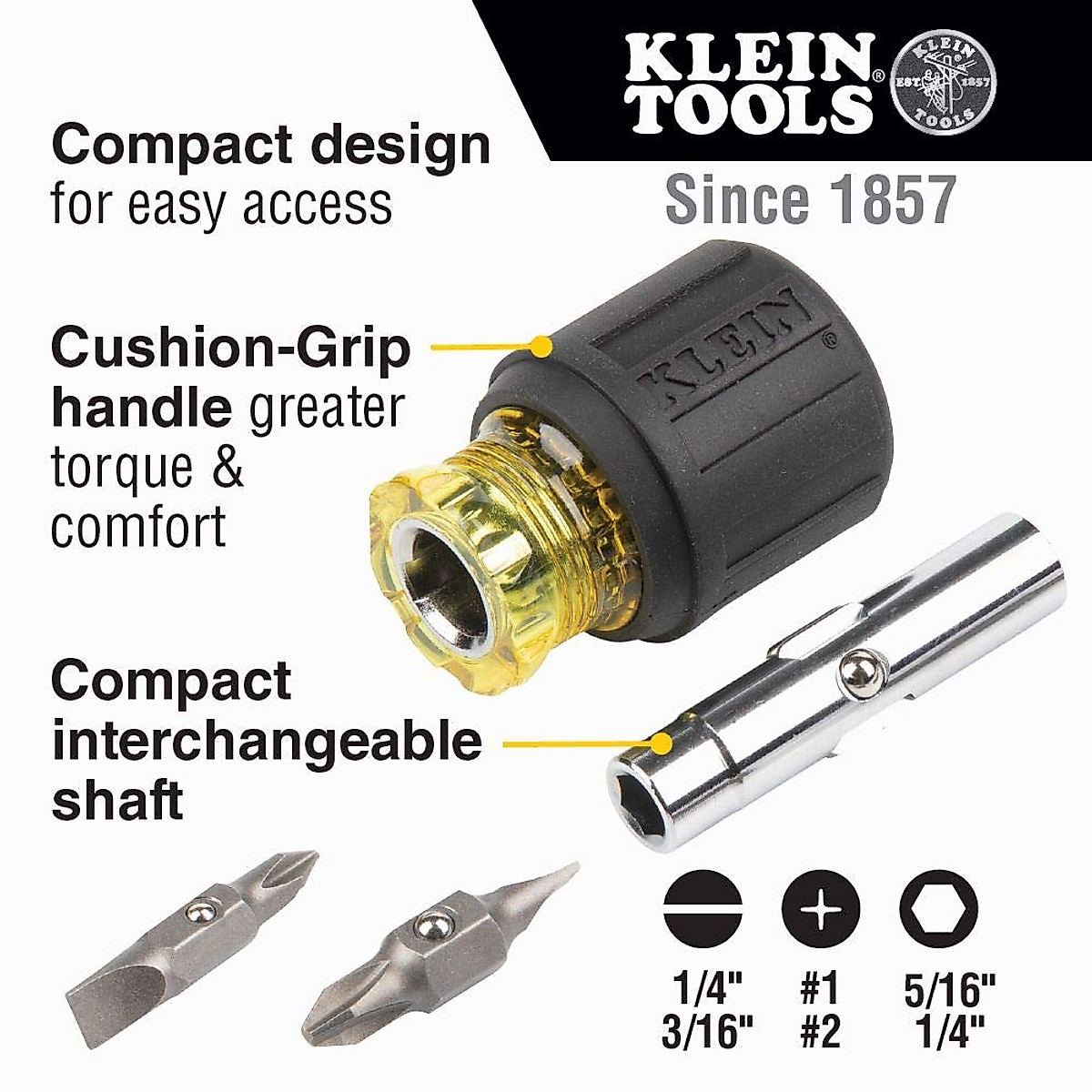 Klein Tools Multi-Bit Screwdriver Set - 11-in-1, 6-in-1 Stubby, 15-in-1 Ratcheting