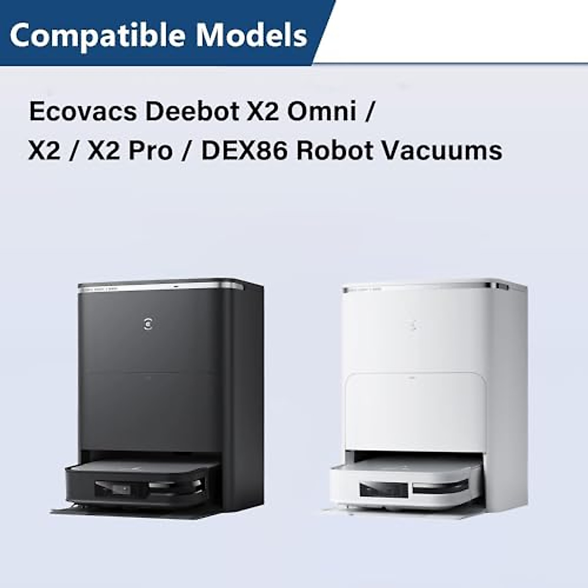 Moupaa 6PCS Dust Bags for Ecovacs Deebot X5 Pro/ X5 Omni/ X2/ X2 Pro/ DEX86 Robot Vacuums Replacement Spare Parts